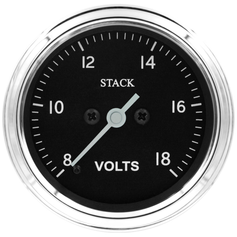 Autometer Stack 52mm 8-18V Pro Stepper Motor Battery Voltage Gauge - C – JD Customs U.S.A