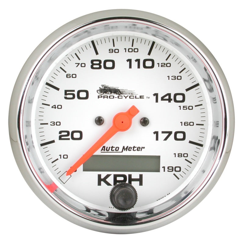 Autometer Pro-Cycle Gauge Speedo 3 3/4in 120 Mph Elec White – JD Customs U.S.A