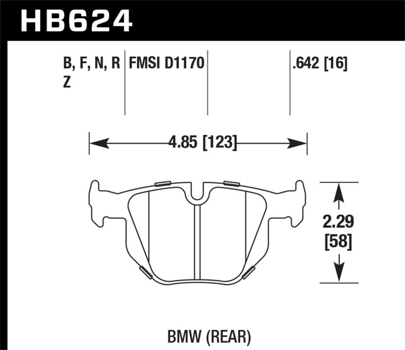 Hawk DTC-60 Motorsports Brake Pads (HAWKHB624G.642) – JD Customs U.S.A