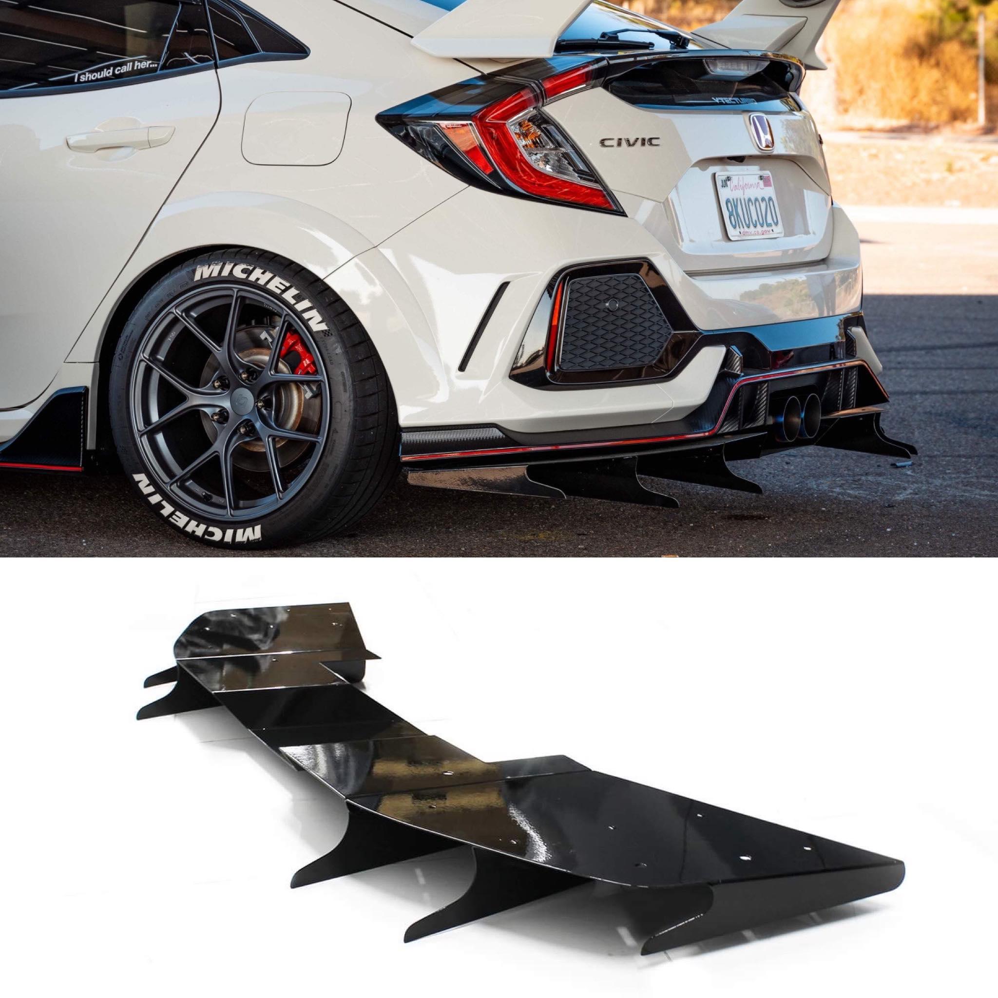 Aeroflow Dynamics Rear Diffuser V5 (2017-2021 Honda Civic Type-R) – JD ...