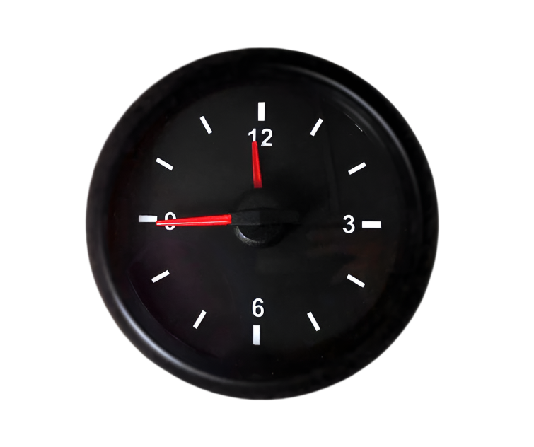 Prosport 2-1/16" Electrical 12 Volt Analog Clock Gauge – JD Customs U.S.A