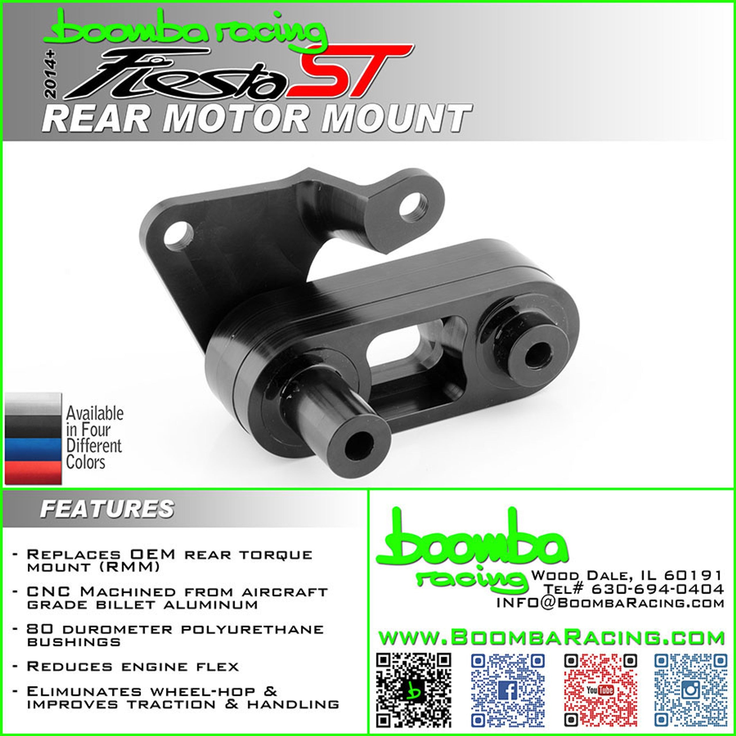 Boomba Racing FIESTA ST MOTOR MOUNT - BLACK – JD Customs U.S.A