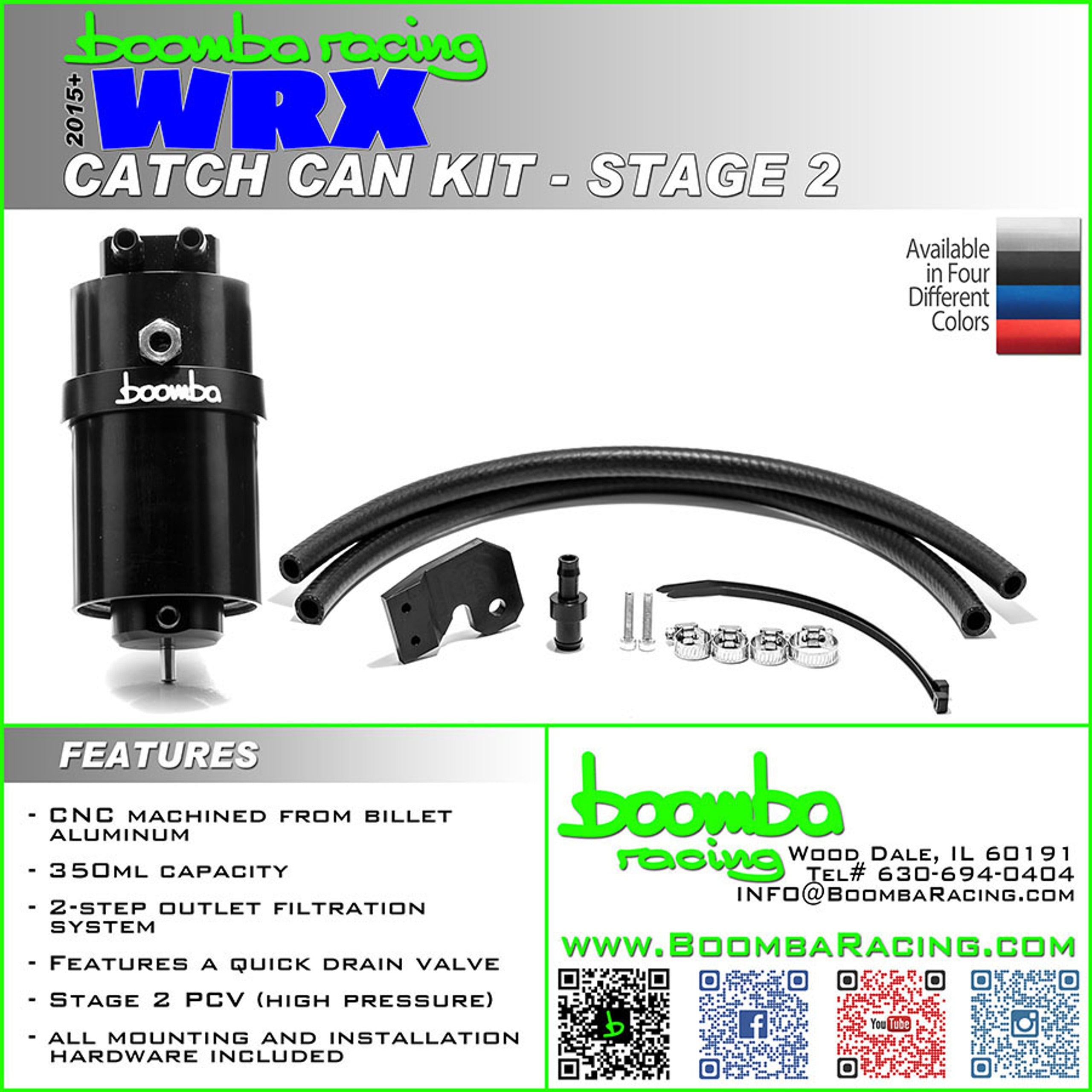 Boomba Racing Catch Can Kit (2015-2021 Subaru WRX) – JD Customs U.S.A