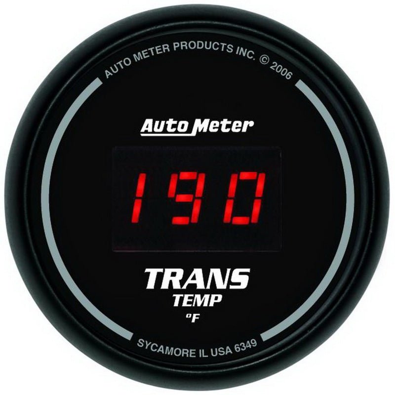 Autometer Z Series 52mm Black Digital 0-300 Deg F Transmission Tempera ...