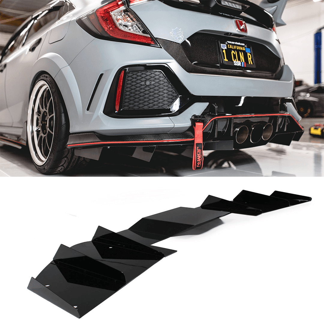 Aeroflow Dynamics Rear Diffuser V2 (2017-2021 Honda Civic Type-R) – JD ...