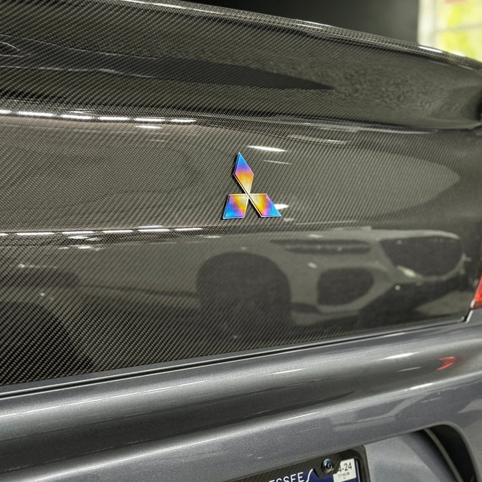 JDC Titanium "Diamond Star" Mitsubishi Badge (Universal) – JD Customs U.S.A
