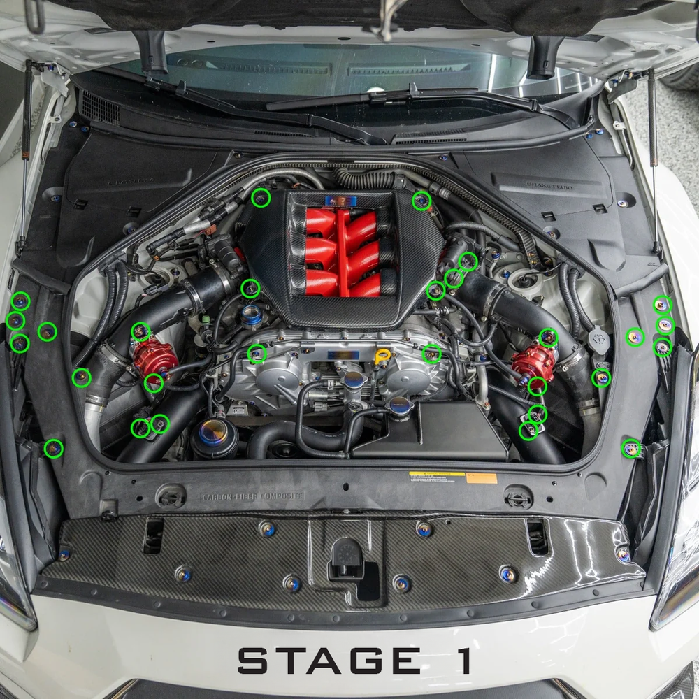 JDC Titanium Engine Bay Dress-Up Hardware Kit (R35 GT-R) – JD Customs U.S.A