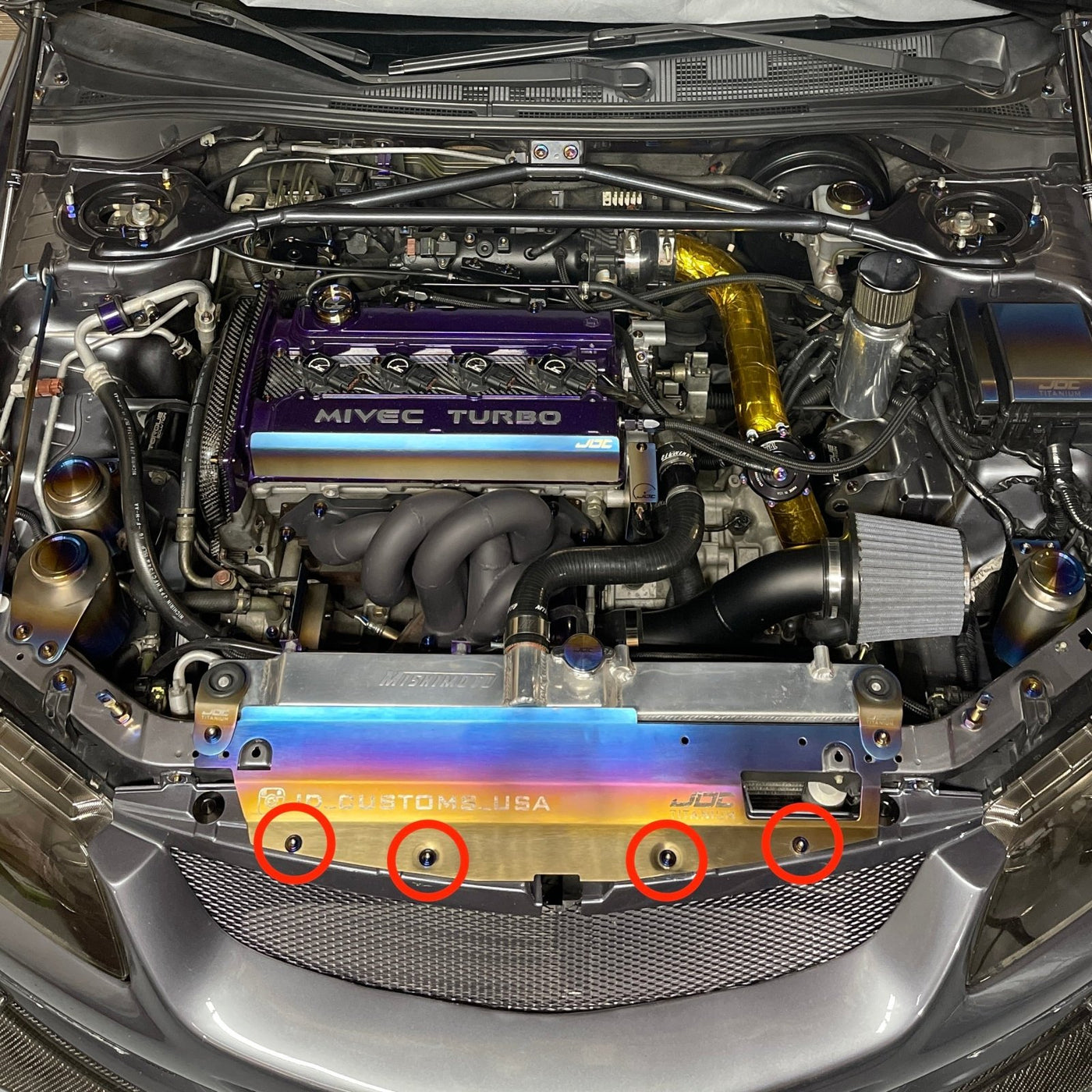 Titanium Radiator Cooling Shroud Plastic Clip Kit | Evo 8/9 – JD ...