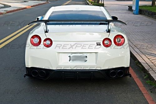 Rexpeed Carbon Fiber Rear Bumper Extensions (R35 GT-R)